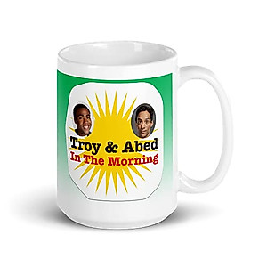 NBC Community Troy & Abed in the Morning White Mug, White 15 oz