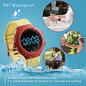 Potty Training Timer Watch for Boys and Girls,Kids Training Toilet Timer Watch,Waterproof,Rechargeable,Music Tones,Automatic Timers Plays Music,Alarm,Baby and Toddler Potty Train Toilet Time Aid