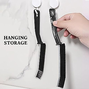 Crevice Brush Window Sink Cleaning Brush Crevice Cleaning Tools Bathroom Crevice Brush Long Crevice Brush Hard Bristle Brush Kitchen Tile Handheld Crevice Cleaning Brush Supplies (2PCS)