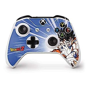 Skinit Decal Gaming Skin compatible with Xbox One S Controller - Officially Licensed Dragon Ball Z Dragon Ball Z Goku Blast Design