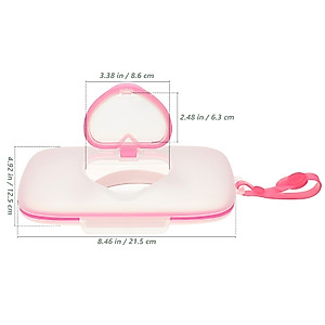 Healeved Diaper Wipe Holders Wipes Dispenser Outdoor Travel Stroller Box Travel Wipes Case Wipe Holder Refillable Container Pink