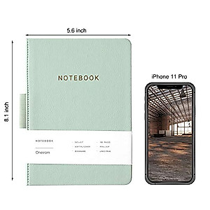 A5 Classic Notebook Journal, 5.6 X 8.1 inches,Hard Cover,160 Premium Thick Pages,Fine PU Leather, College Ruled Notebook with Pen Holder,1 Ribbon Bookmark for Journaling Writing Note and Planner