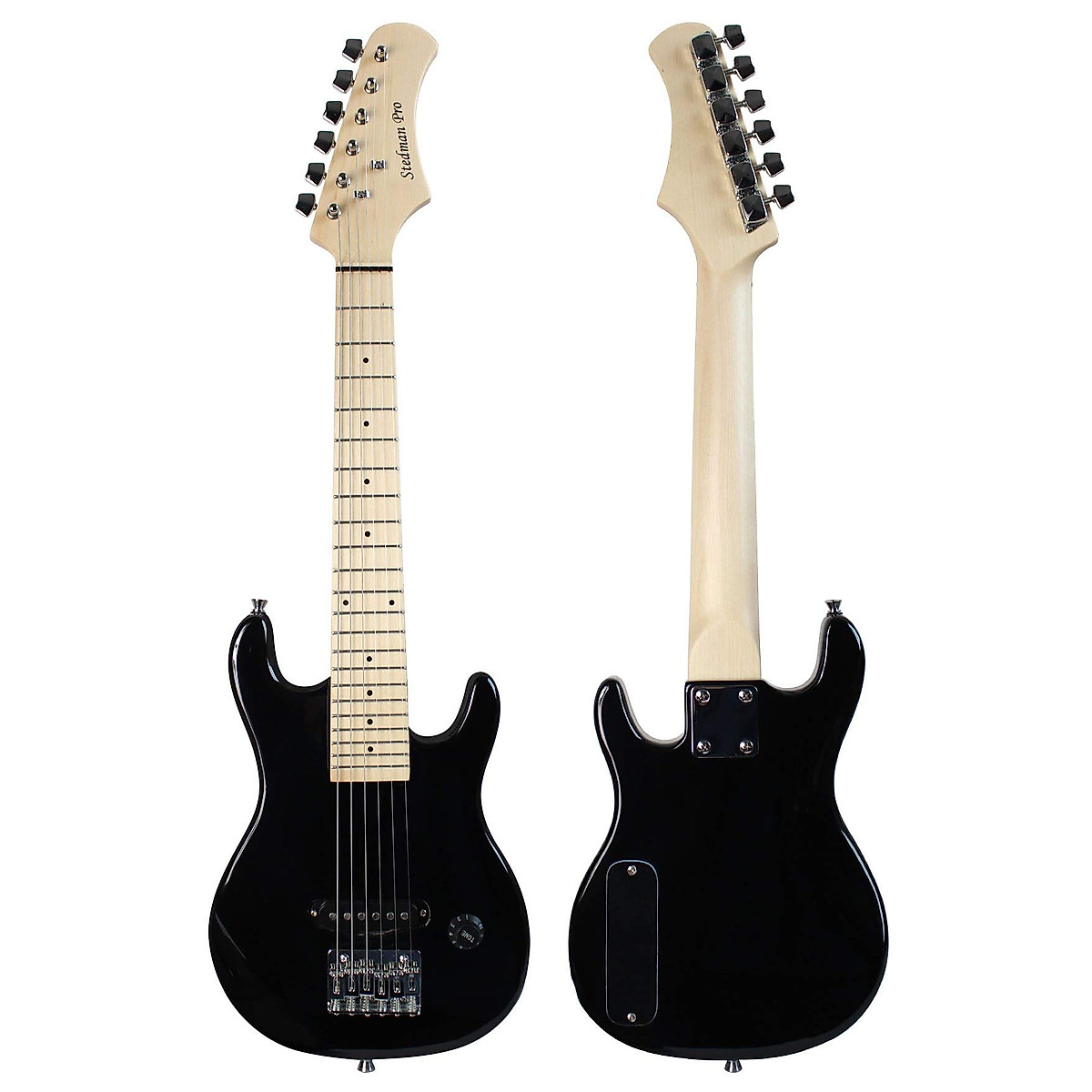 YMC 30" Kids Electric Guitar Pack With 5-Watt Amp, Gig Bag,Strap,Cable,Strings,Picks,and Wrench,Guitar Combo Accessory Kit-Black