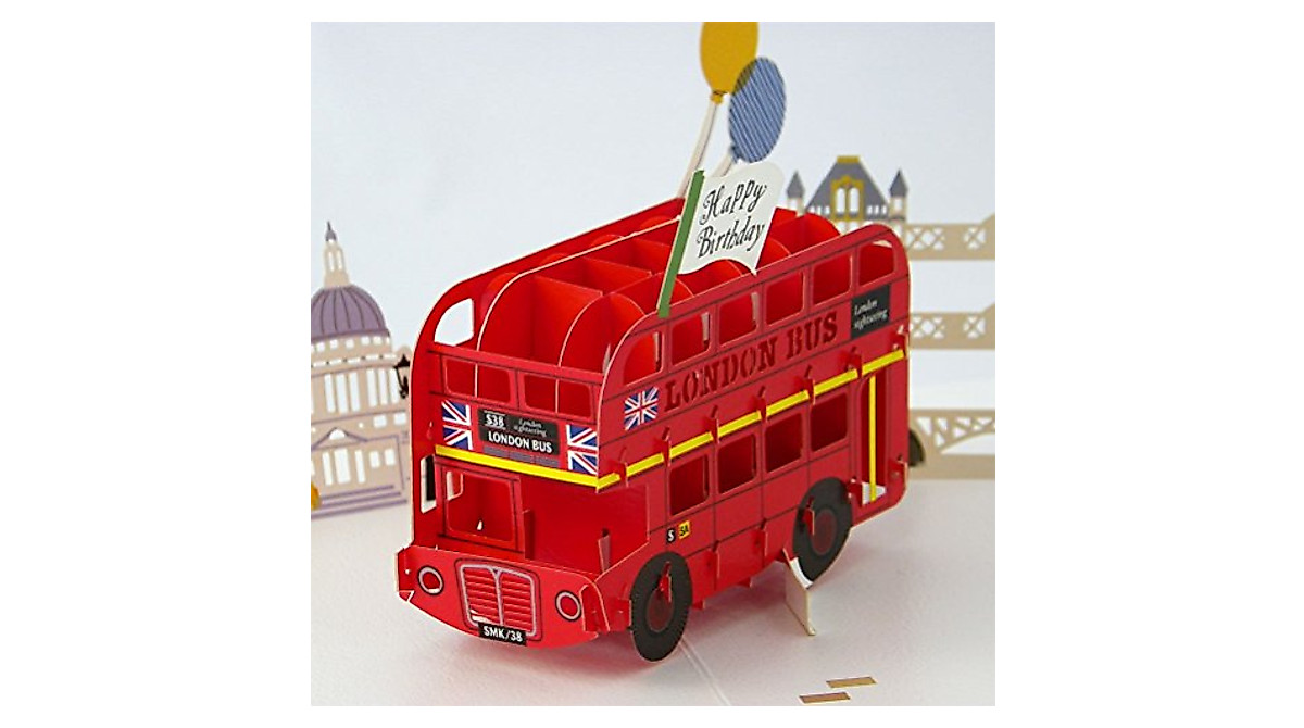 Gakken Sta:Ful London Bus Pop Up Birthday Card