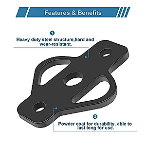 MAHLER GATES 3-Way Trailer Hitch Adapter with Bolt and 2 Inch Ball 1-7/8 Inch Ball for ATV Lawn Mower, Golf Cart, Garden Tractor, Flat Towing Tow Ball Mount
