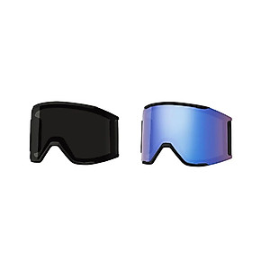 Smith Optics Squad MAG Low Bridge Fit Unisex Snow Goggle - White Vapor, ChromaPop Everyday Rose Gold Mirror