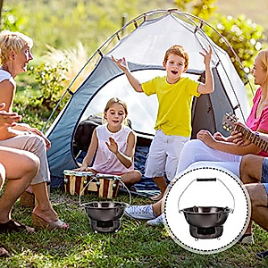 Happyyami Portable Charcoal Grill Cast Iron: Tabletop Charcoal BBQ Portable Grill Stove Barbecue Burner 1 Set Coffee