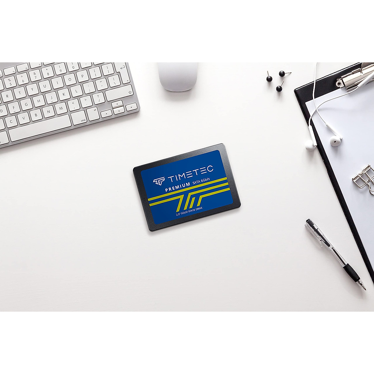 Timetec 1TB SSD 3D NAND QLC SATA III 6Gb/s 2.5 Inch 7mm (0.28") Read Speed Up to 550 MB/s SLC Cache Performance Boost Internal Solid State Drive for PC Computer Desktop and Laptop (1TB)