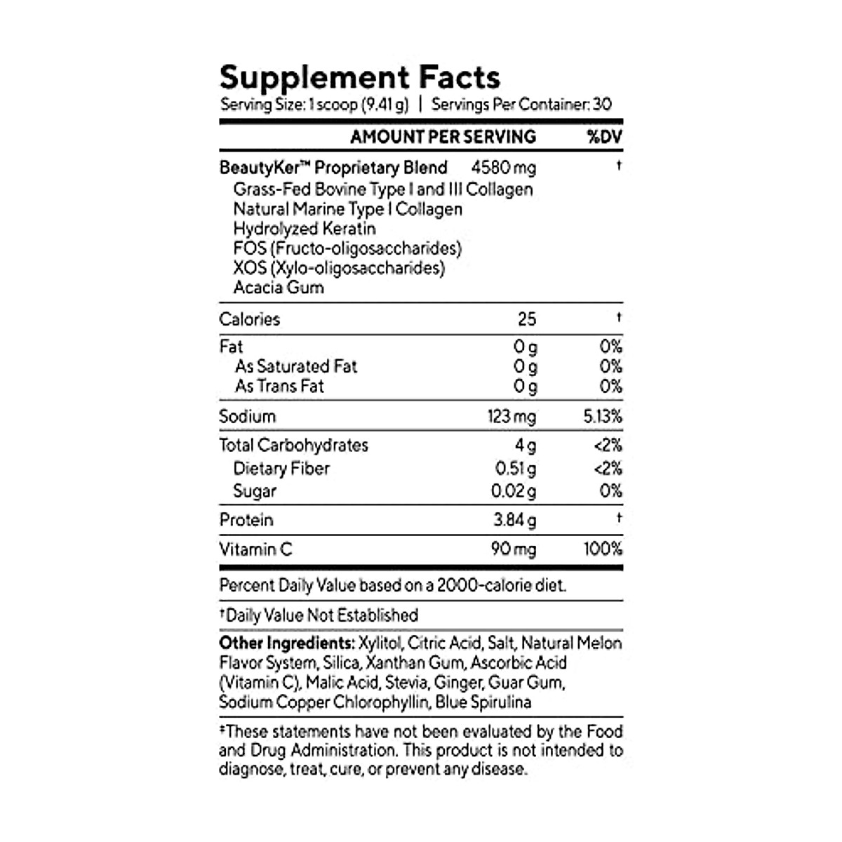 Hair La Vie Foundation Collagen Elixir with Keratin and Prebiotics for a Healthy Skin, Hair, & Body, 9.96 oz.