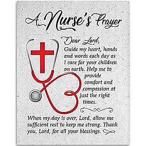 Dear Lord - A Nurse's Prayer - 11x14 Unframed Art Print - Great Gift For Nurse's Day and Home and Office Decor Under $15