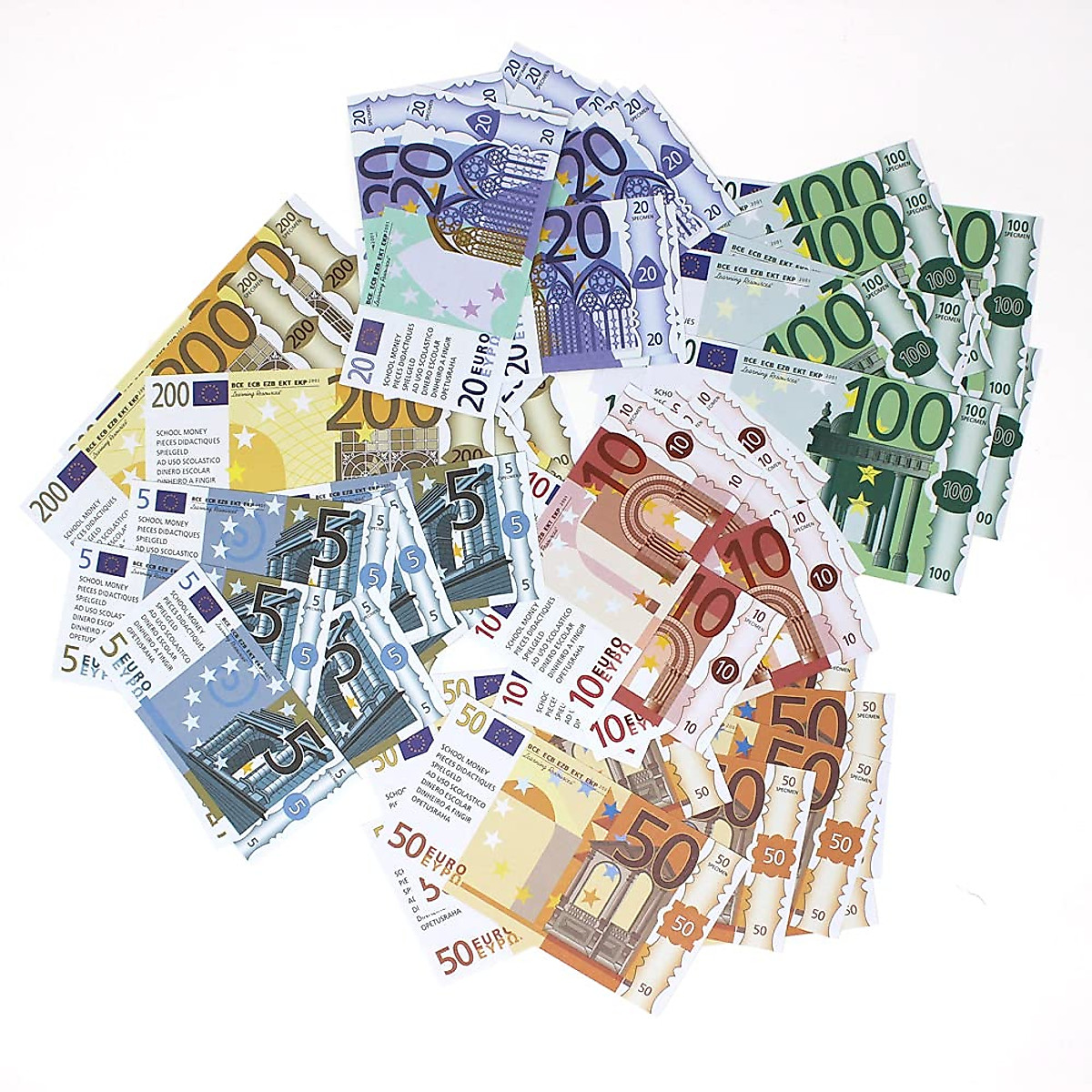Learning Resources Euro Pack, Set of 60 Banknotes