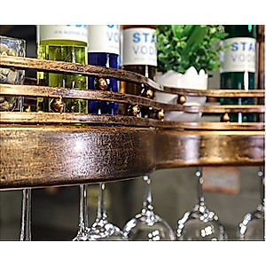 Wine Racks Metal Wine Rack/Hanging Red Wine Cup Holder/Hanging Upside Down Glass Holder/Creative Home Bar/Wine Rack Hanging Glass Holder (Size : 60 * 23cm)