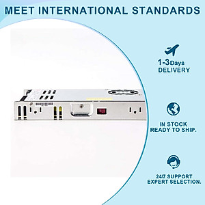 DrapeMania LRS-350-3.3 198W 3.3V 60A Industrial Power Supply, 90-264VAC Wide Input, 79.5% Efficiency, <0.75W No-Load Power Consumption, UL/CE/TUV Certified, Reliable for Automation & Instrumentation