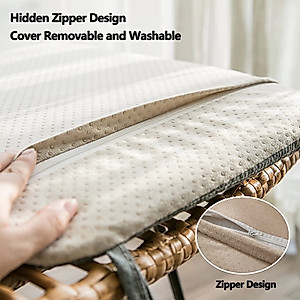 Kitchen Chair Cushions Set of 4 Non Slip, Seat Cushions for Dining Room Chairs, Dining Chair Pads Washable, Summer Colorful Decorative Pads, Breathable and Not Stuffy Yellow