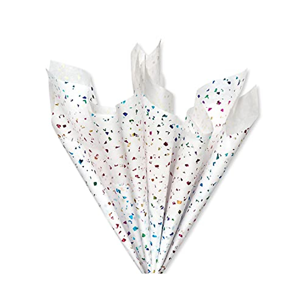 Papyrus 4 Sheet Rainbow Confetti Tissue Paper for Gifts, Decorations, Crafts, DIY and More