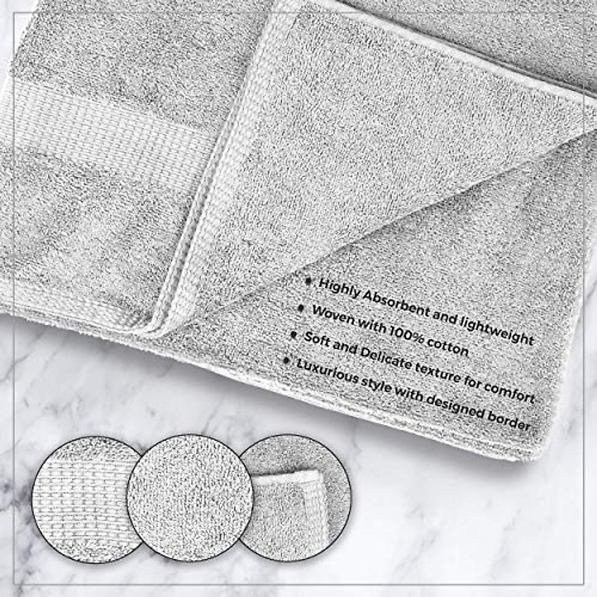 LANE LINEN Bath Sheets Bathroom Towel Set- 4 Pack 100% Cotton Extra Large Bath Towels, Grey Oversized Bath Towels, Bath Towels, Shower Towels Bath Towel Sets for Bathroom - 35x66