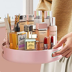 JYL HOME Lazy Susan Rotating Organizer Turntable for Cabinet, 12-Inch, Pink