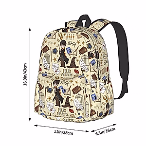 Magic Owl Backpack Durable, Lightweight and Spacious Laptop Bag for Travel and Fans for Family 16Inch