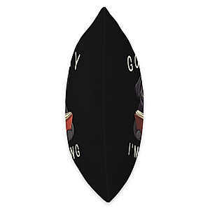 Pugs N Books Black Pug Book Lover Go Away Dog I'm Reading Funny Women Kid Throw Pillow, 16x16, Multicolor