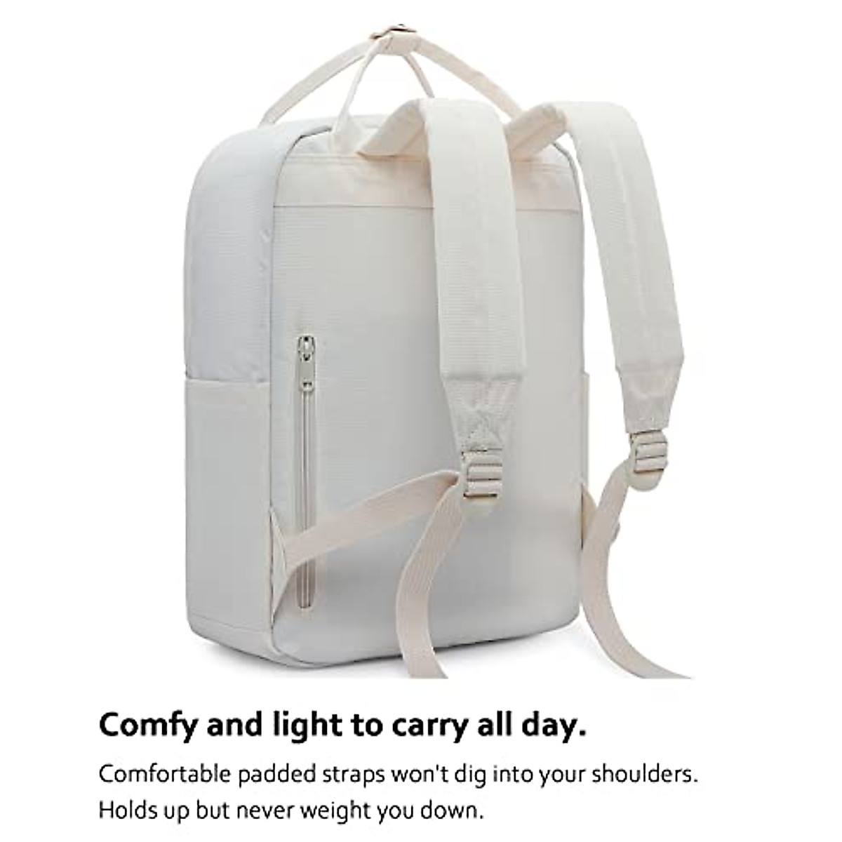HotStyle DAYBREAK Casual Backpack, Stylish for School, Travel & College, Beige white