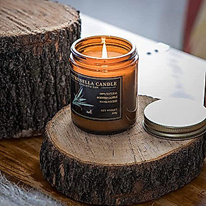 CHLOEFU LAN Citronella Candles Outdoor & Indoor 100% Soy Wax Jar Candles 45 Hours Burning Decorative Candles for Garden Camping Patio,Summer Candles，Highly Scented, 7.1 Oz, 2 Pack