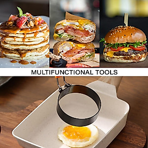 6 Packs Egg Ring, Egg Rings For Frying Eggs, There Are Circles, Squares, And Hearts Egg Circles For Frying Eggs, Egg Molds That Can Be Used For Breakfast Sandwiches