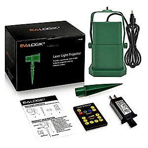 Premium Christmas Outdoor Waterproof Laser Projector Light- Moving RGB 20 Patterns- with RF Remote Control and Timer, Perfect for Lawn, Party, Garden Decoration- Green