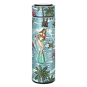 CaTaKu Flamingo Beach Turtle Water Bottle Insulated 16 oz Stainless Steel Flask Thermos Bottle for Coffee Water Drink Reusable Wide Mouth Vacuum Travel Mug Cup