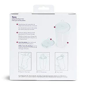 Munchkin® Toss™ Portable Disposable Diaper Pail, 5 Pack, Holds 150 Diapers