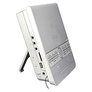 Craig CM427BT-SL 3-Piece Vertical CD Stereo Shelf System with AM/FM Radio, Bluetooth Wireless Technology & Remote Control in Silver | LED Display | Dual Alarm Clock with Snooze | AUX Port Compatible |