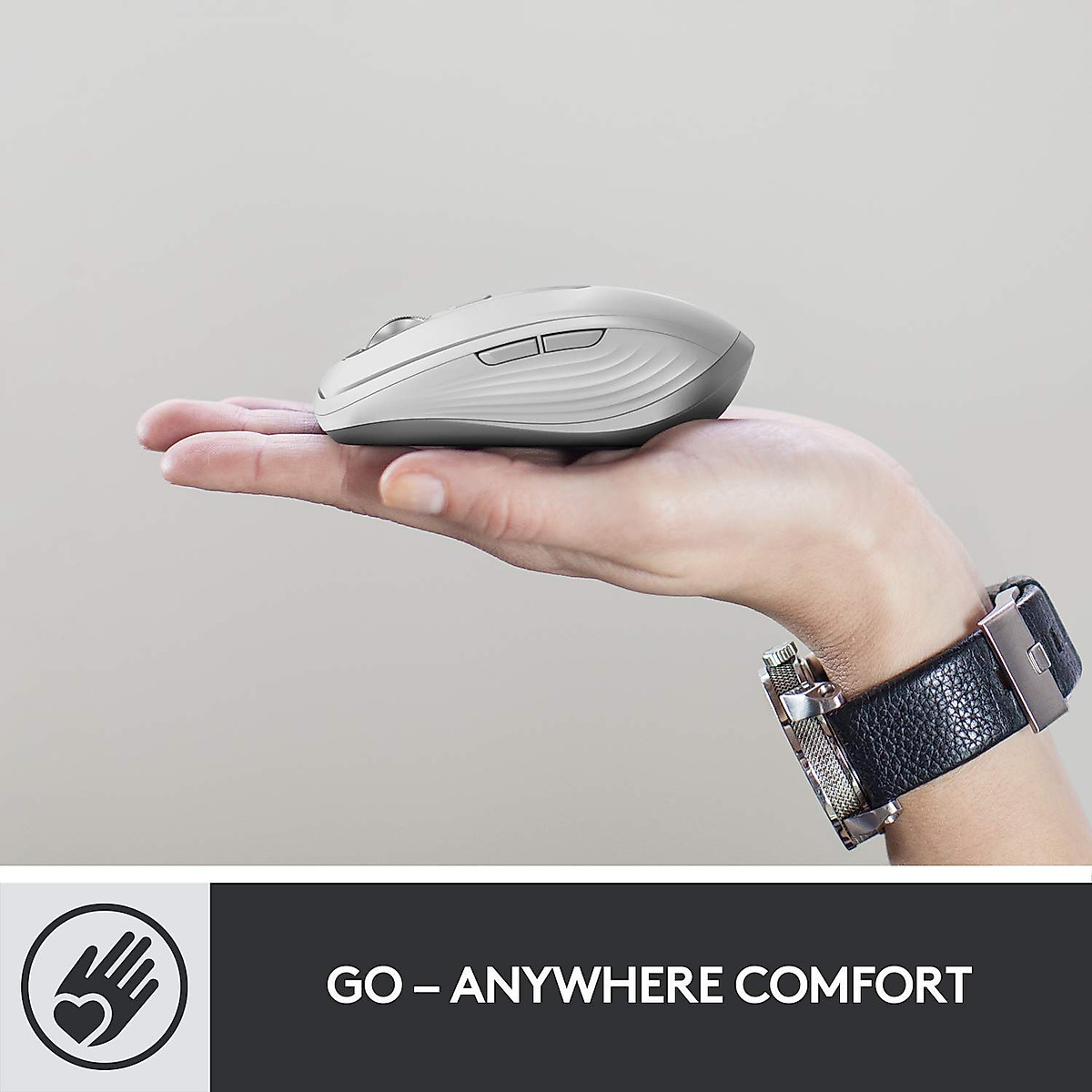 Logitech MX Anywhere 3 Compact Performance Mouse, Wireless, Comfort, Fast Scrolling, Any Surface, Portable, 4000DPI, Customizable Buttons, USB-C, Bluetooth - Graphite (Renewed)