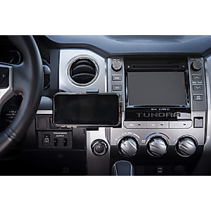 None/Brand 3W ProHolder Clip in Custom Fit Phone Holder Compatible ForToyota Tundra 2014 -2021,Mount 360 Deg Adjustable,Car Phone Cradle Fit for iPhone Samsung 4-7 Inch,with Wireless Charger, Black