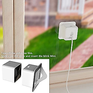 Teccle Window Mount for Blink Mini, Through Window Use Blink Mini Indoor , No Need to Run Wiring Outdoors (Pack of 2)