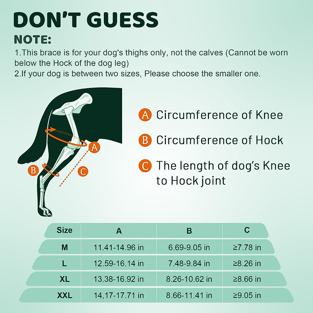 VANYONI Dog Knee Brace for Torn ACL Hind Leg Dog Leg Braces for Back Leg Front Torn for Hip Dysplasia, Dog Arthritis, Luxating Patella