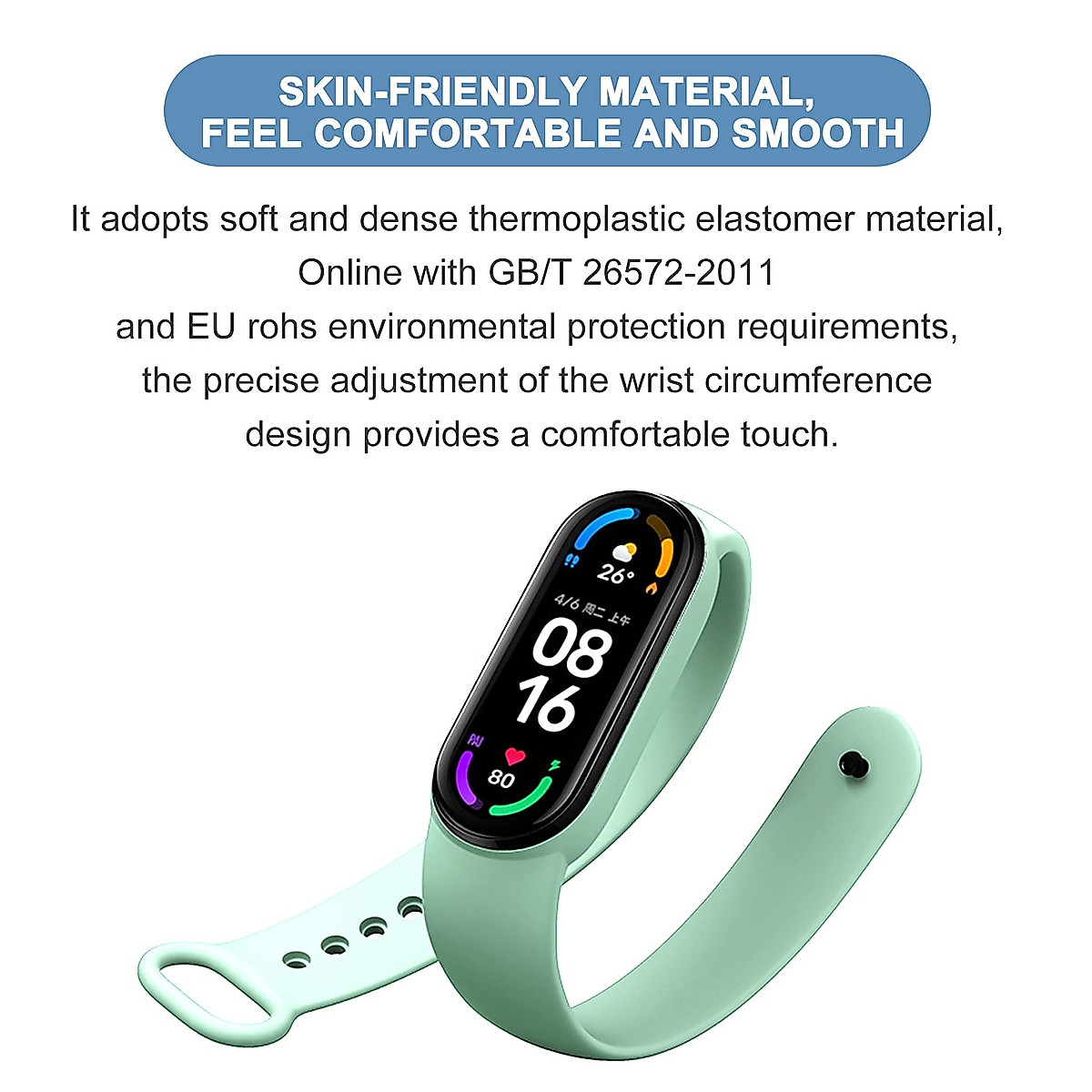 BANGTING 20 Pieces Strap Replacement Compatible with Xiaomi Mi Band 7/6 / 5 and Amazfit Band 5, Bands for Xiaomi Mi Band 7 Bracelet Wristbands Accessories for Mi Fit 6 Straps (20 Colors)