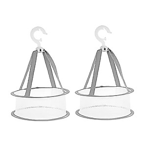 Alipis 2pcs Beauty Egg Drying Net White Makeup Silicone Makeup Sponge Foldable Laundry Rack Bra Hanging Basket Hanging Drying Basket Bath Sponges for Shower Socks Drying Rack Sock Fabric