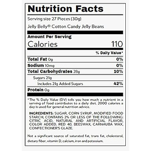 Jelly Bean Cotton Candy Flavored Beans, Pink Carnival Themed Gourmet Chewy Candy for Boys or Girls, Shareable Bagged Candies, Pack of 3, 3.5 Ounces