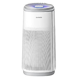 CUCKOO Air Purifier with 5-Stage H13 True HEPA Filter for Large-Sized (470 sq. ft.) Rooms, UV-C, Activated Carbon Filters 99.97% Odors, Smoke, Dust, Pollen, Pet Dander, Modes, White, CAC-K1910FW