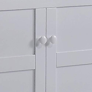 Night & Day Furniture MUR-CLV WH and MND-GMF-TRI-QEN Murphy Cabinet Bed with Mattress, Queen, White