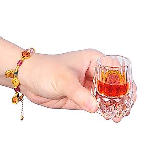 Jaepsing Shot Glasses, 0.5oz Heavy Base Shot Glass Set of 6/Cute Shot Glasses/Clear Shot Glasses/Cordial Glasses/Sherry Glasses/Perfect for Spirits