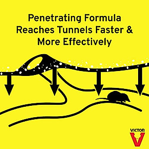 Victor M7002-2 Mole, Gopher, Vole, and Other Burrowing Animals Outdoor Repellent ,Yellow