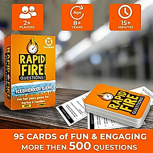 QUOKKA Family Conversation Cards - Icebreaking Talking Topics Board Game for Kids 8-10 Year Olds - Getting to Know You | 500 Fun Questions | Answer in 1 Min - Family Game Night with Teens & Adults