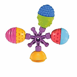 Lalaboom 36 Piece Baby Toddler Beads – Montessori Educational Shape and Color STEM Construction Toy 10 Months to 3 Years - BL300, Multicolor