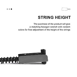 SAPHUE Guitar Bridge Saddle with Spring Screws Wrench Tremolo for Fender Strat Stratocaster Tele Telecaster Electric Guitar Replacement Parts Accessories 6Pcs Bridge Saddles（Black）