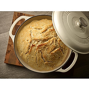 Mercer Culinary Enameled Cast Iron Round Dutch Oven, 6 qt., White