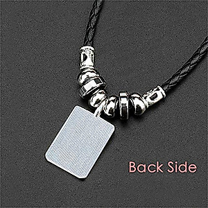 Dominican Republic National Emblem Country Leather Necklace Bracelet Jewelry Set