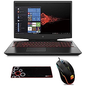 HEWLETT PACKARD 6QX59UA#ABA Omen 17 inch Gaming Laptop Intel Core i7-9750H NVIDIA GeForce GTX 1660 Ti Bundle with Deco Gear Wired Gaming Mouse and Gaming Mouse Pad