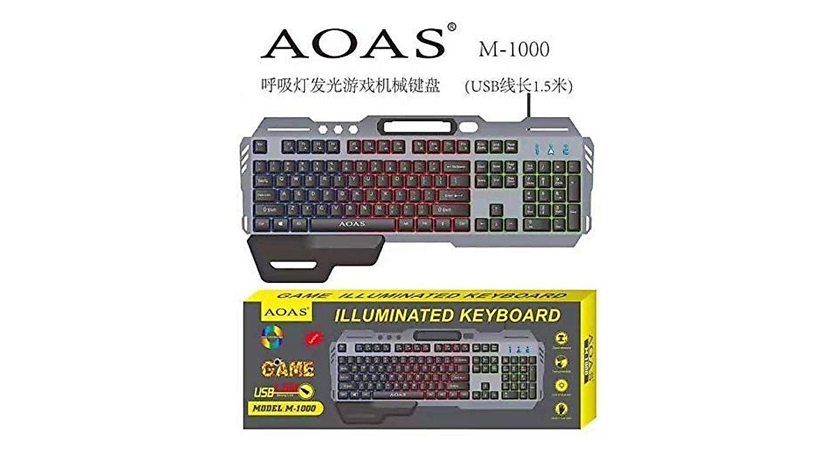 Ergonomic Illuminated Gaming Keyboard M-1000