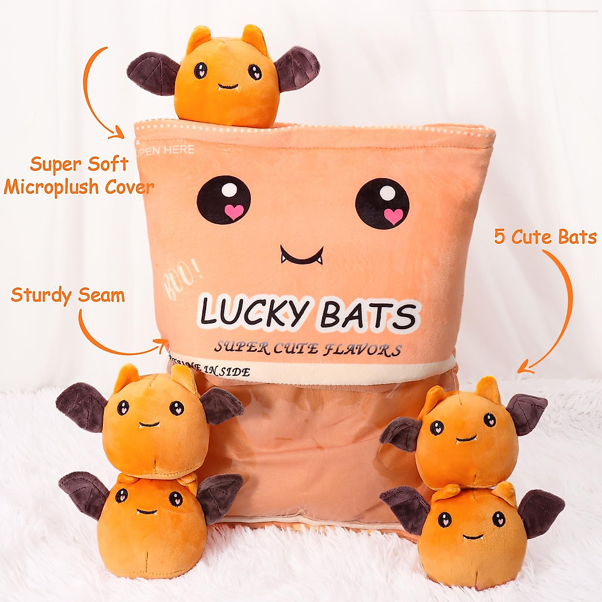 Plush Pillow Throw Pillow, Removable Fluffy Animal Dolls, Soft Animals Doll Toy Pillow, Gifts Plush Cotton Stuffed Animals Pillow for Girls Kids, Sofa Chair Decorative Pillow, 8 Strawberry Bunny