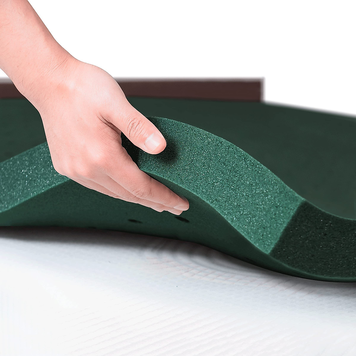 TOYABR 2 Inch Memory Foam Mattress Topper Gel-Infused Green Cooling Mattress Pad,Ventilated Design,Pressure Relieving Mattress Topper (California King) (MTLX2CK)